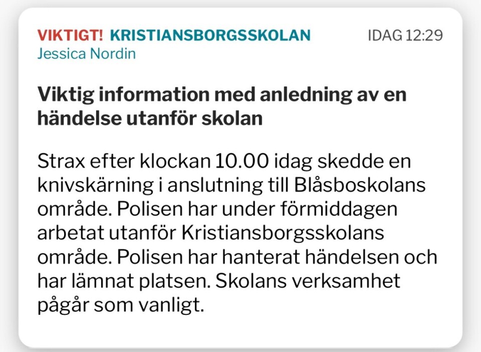EXTRA: Grovt våldsbrott vid grundskola i Västerås EXTRA: Grovt våldsbrott vid grundskola i Västerås
